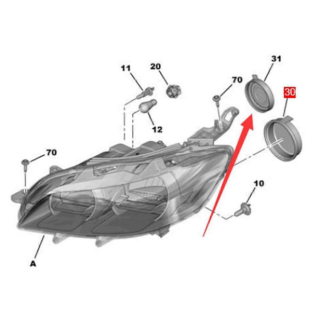 Headlight Dust Cover Headlamp Dust Cap Replacement for | Fruugo UK