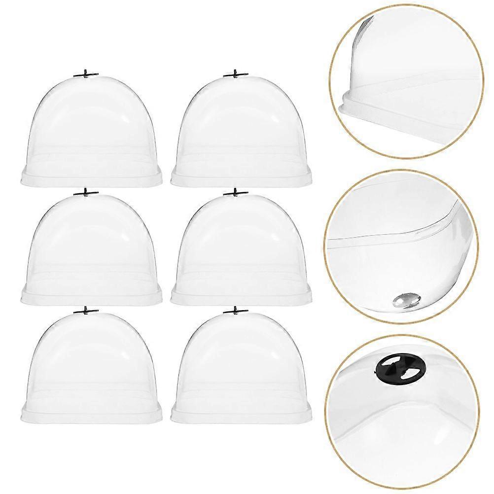 6Pcs Garden Dome Plant Cover Frost Guard Freeze Protection Dome Clear ...