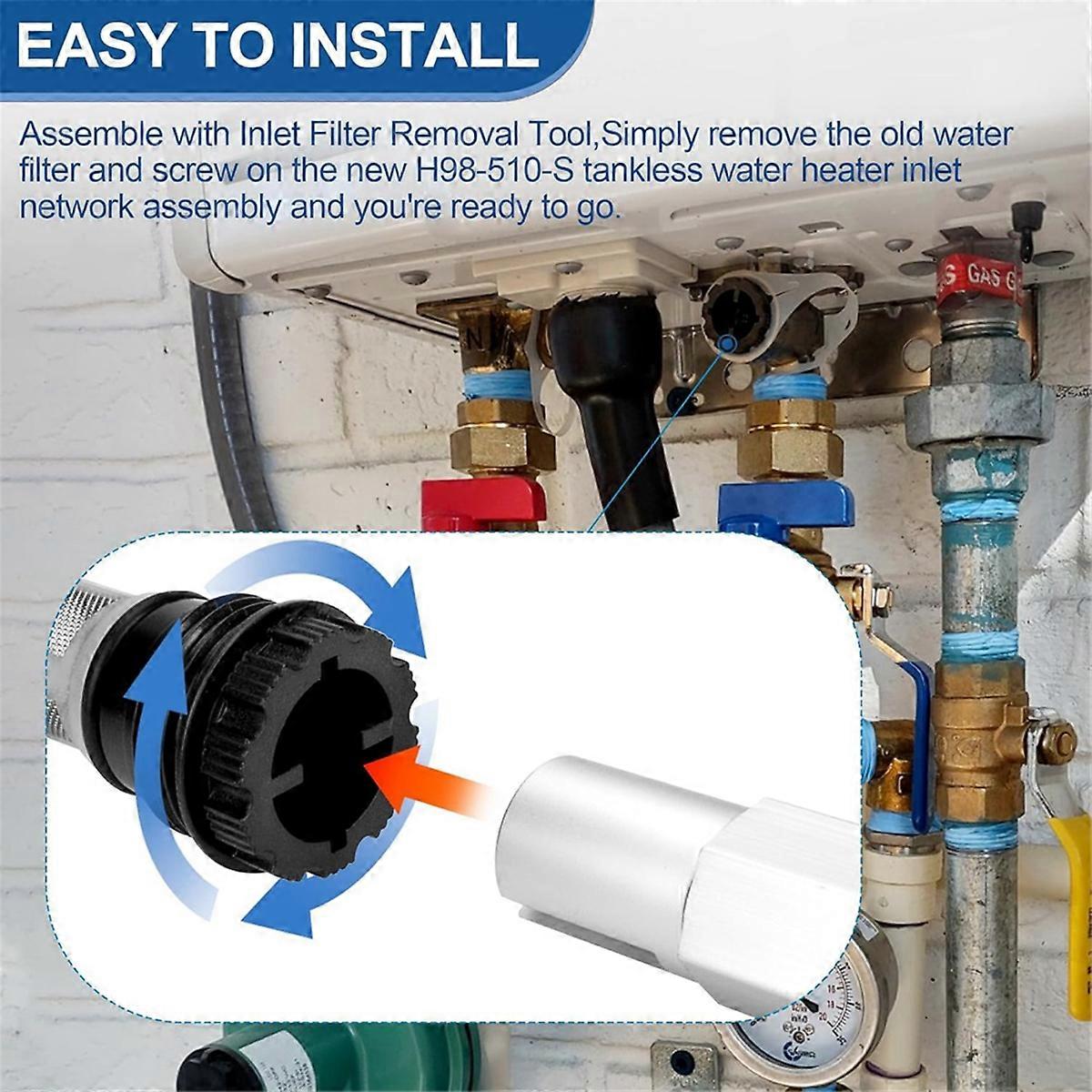For Rinnai Tankless Water Heater Filter and Inlet Filter Removal Tool ...