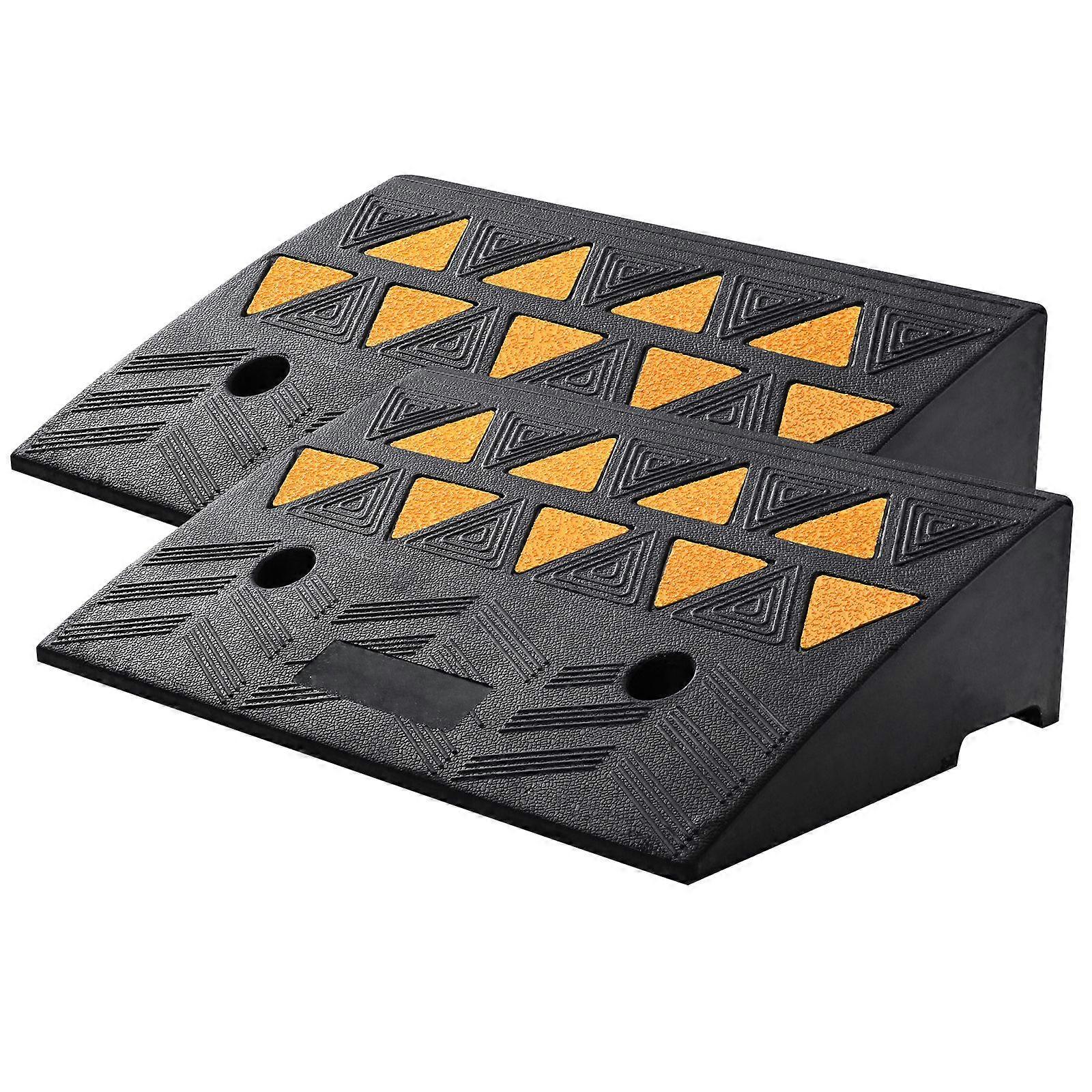 Rubber Curb Ramp 2 Pack, 5" Rise Height Heavy-Duty 33069 lbs/15 T ...