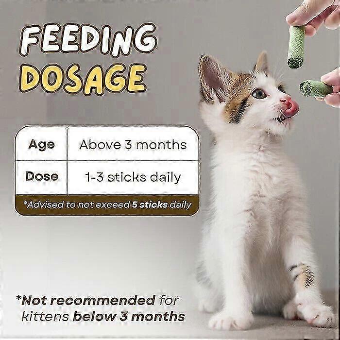 80PCS Cat Grass Teeth Grinding Stick Snacks Cat Teeth Cleaning Sticks ...