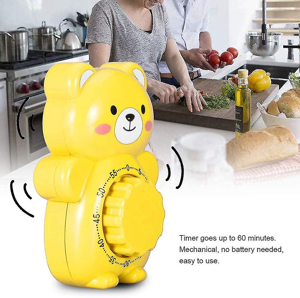 Mechanical Timer, Cartoon Bear Shape Digital Cooking Timer Manual Timer ...