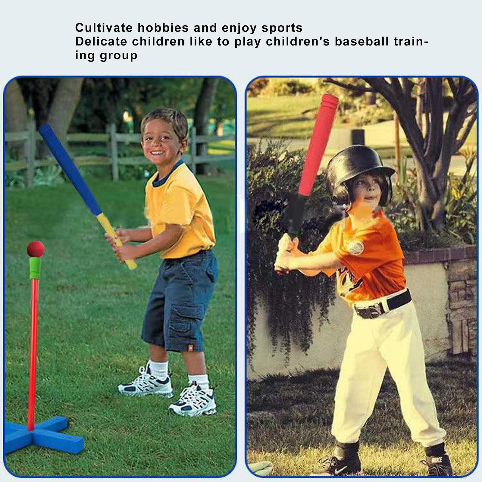 Foam Ball Kids Baseball Softball Bat Set Batting Tee, Colored Balls ...