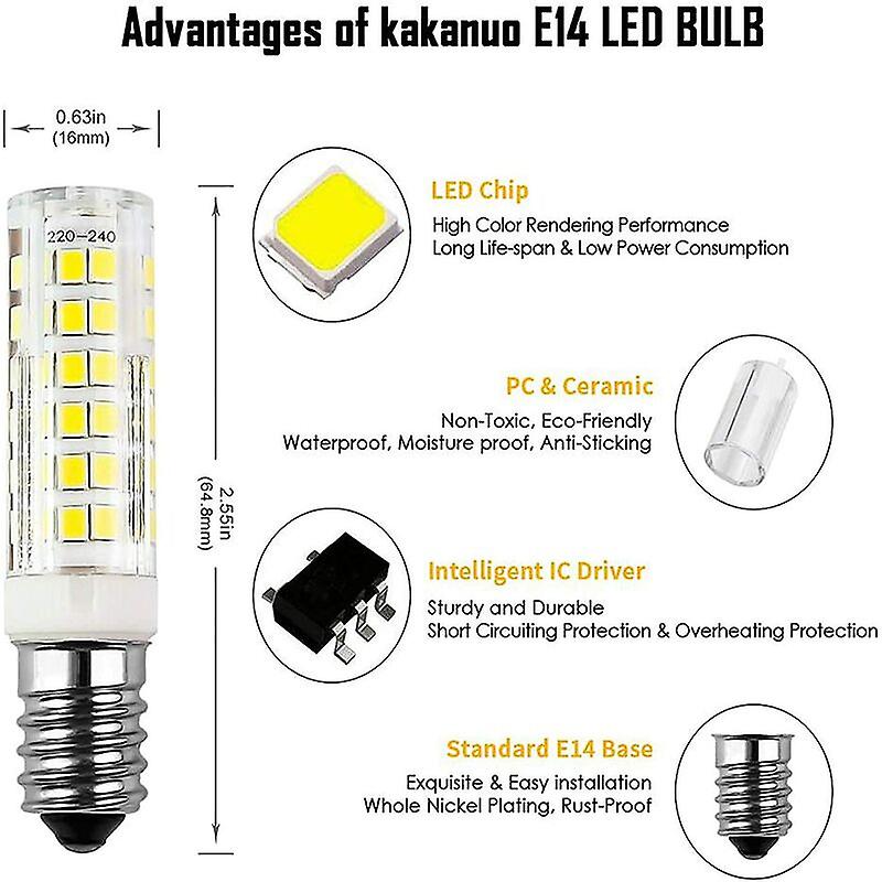 E14 LED bulb, cold white 6000K, AC 220-230V, small Edison screw ...