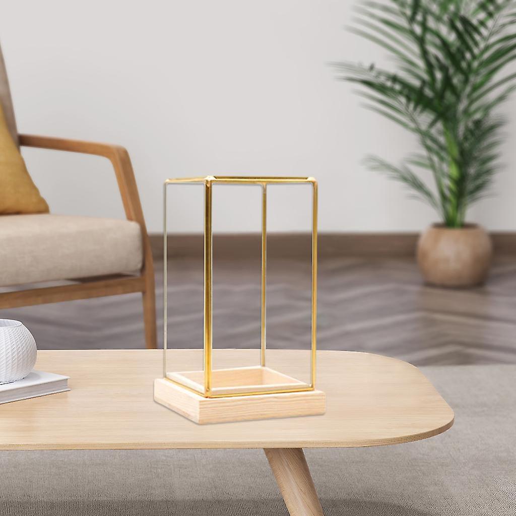 Glass Display Case Decorative Cuboid Antique Artwork Showcase Terrarium ...