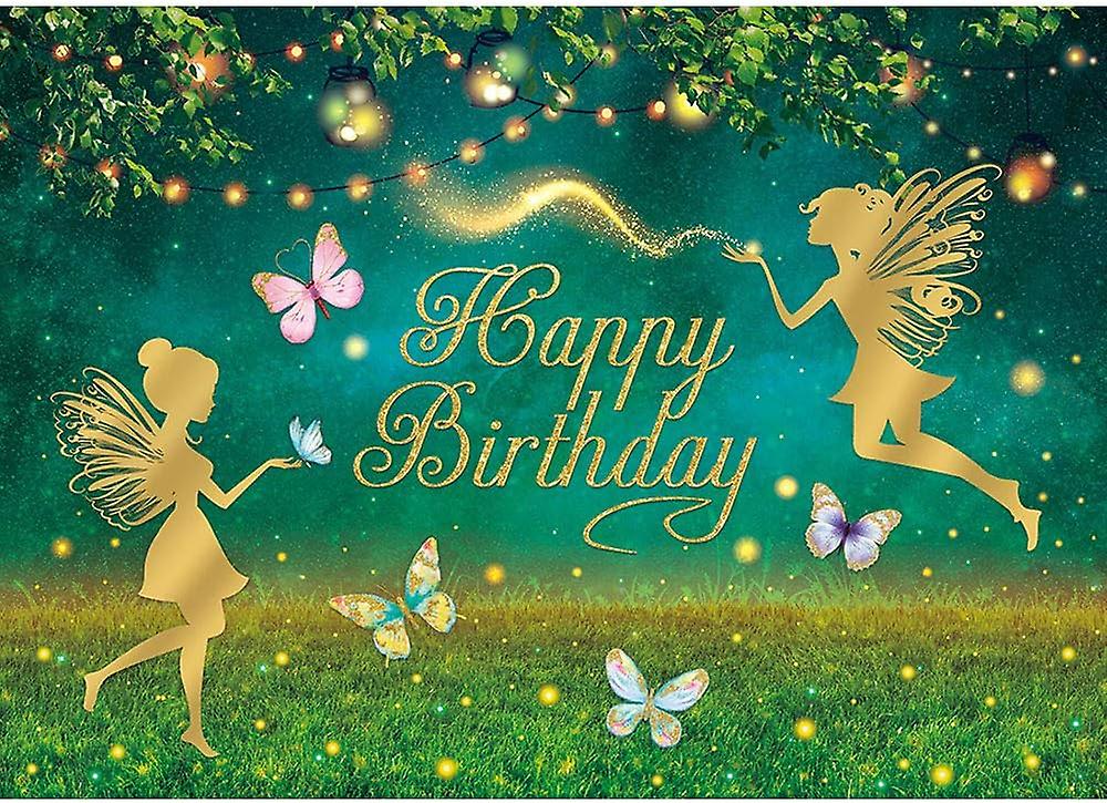 7x5ft Fairy Backdrop for Birthday Party Butterfly Fairy Princess Party ...