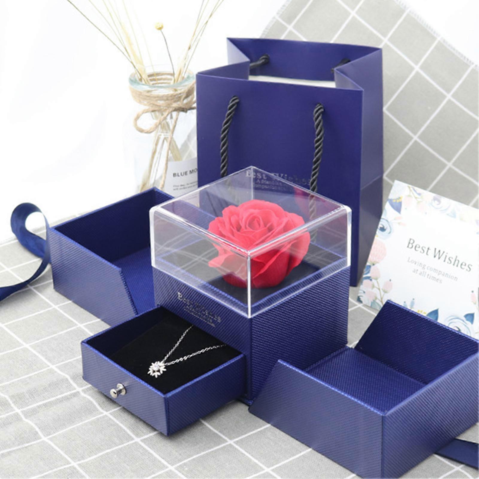 1 Set Gift Box Everlasting Fresh Keeping Plastic Wide Usage Rose Box ...