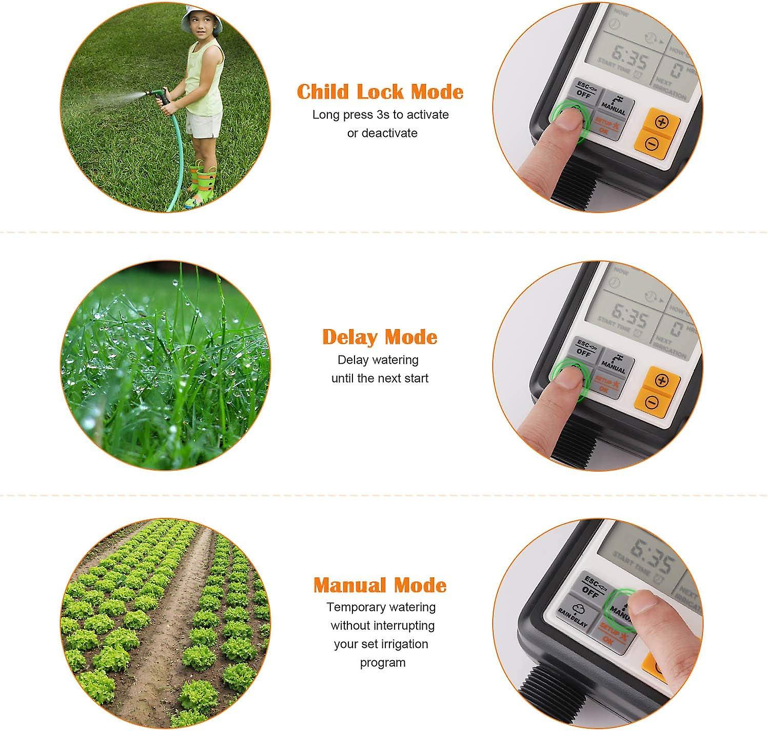 Johgee Automatic Watering Timer Drip Watering Timer, Waterproof and ...