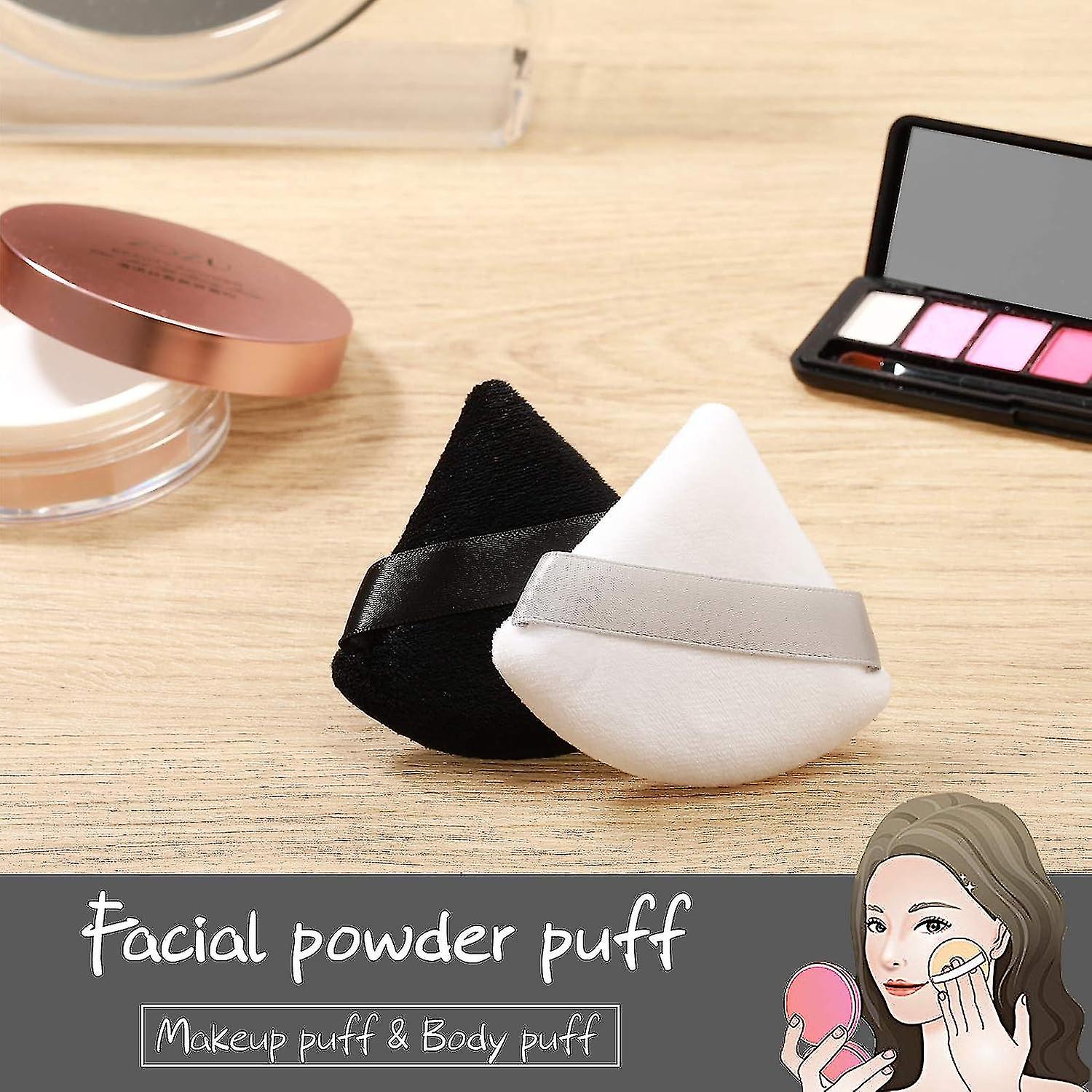10 Pieces Pure Powder Puff Face Triangle Soft Makeup Powder Puff For ...