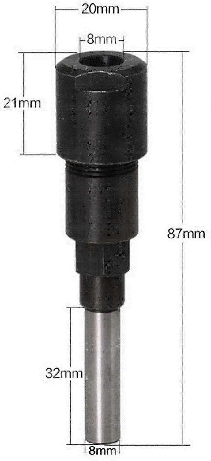 Router Collet Rod Extension 8mm Shank Extension Clamp Rod Professional ...