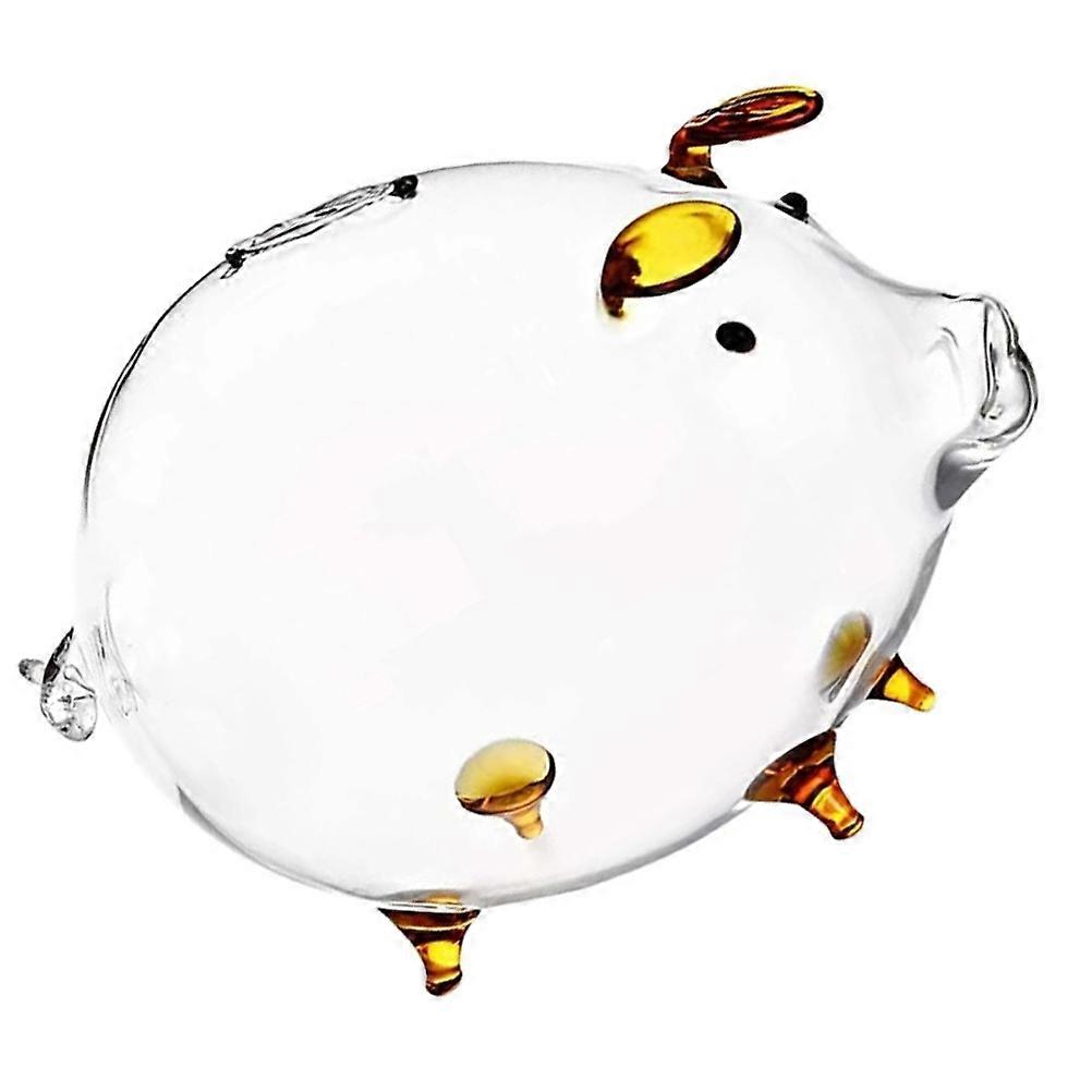 Glass Piggy Bank Clear Coin Box Adorable Pig Money Box Children Money ...