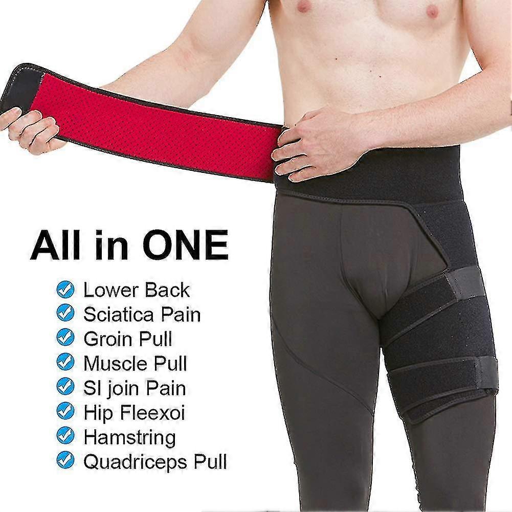 Hip Brace, Groin Support Sciatica Relief Wrap Thigh Hamstring ...