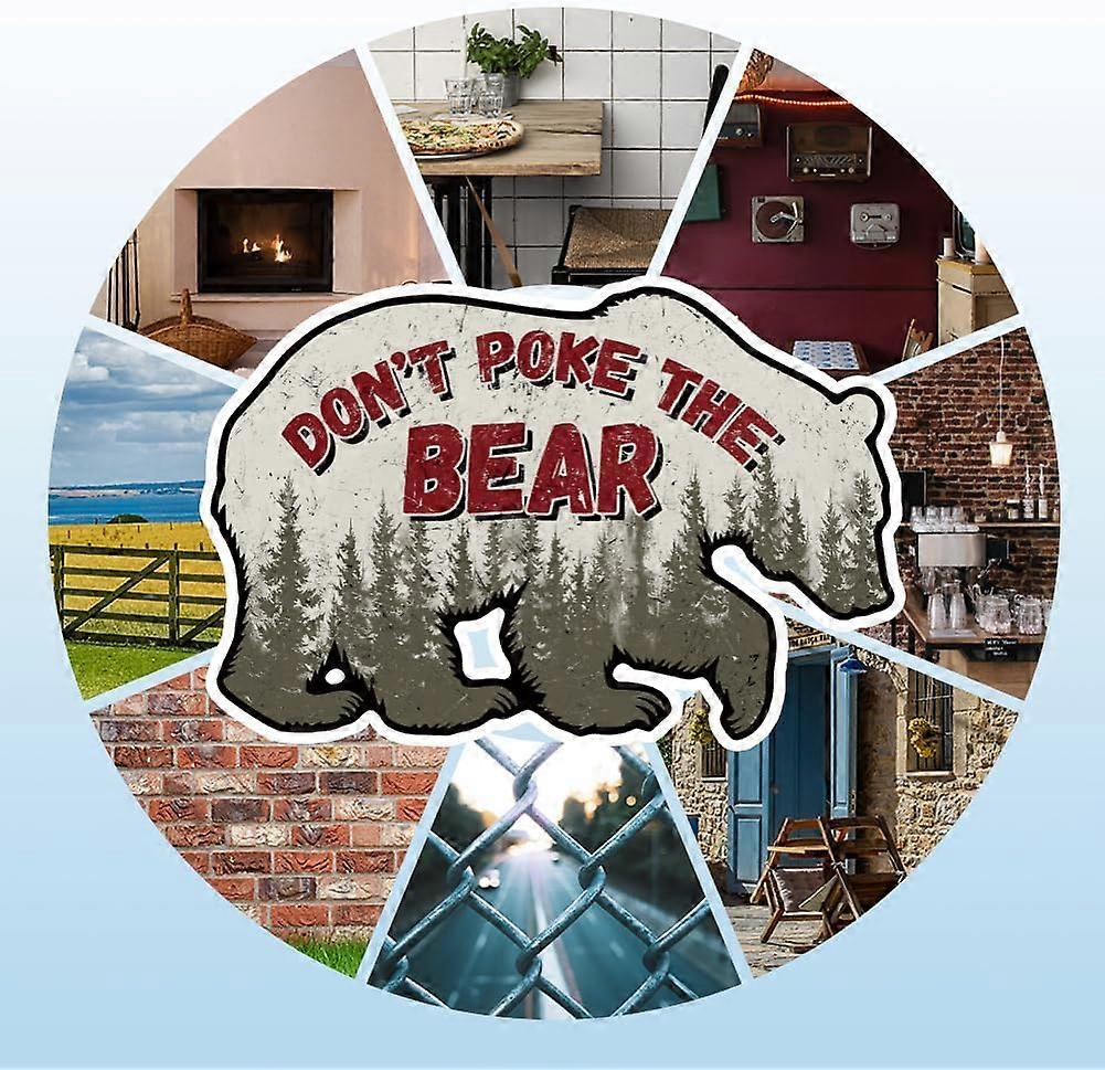 Don't Poke the Bear Vintage Metal Tin Sign Retro Bear Plaque Poster ...