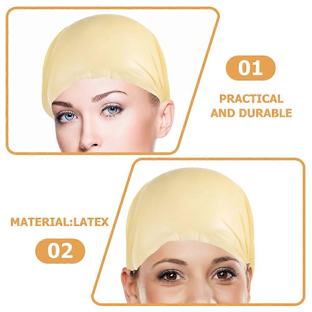 2stk Makeup Latex Bald Caps Funny Bald Makeup Prop Halloween Cosplay ...