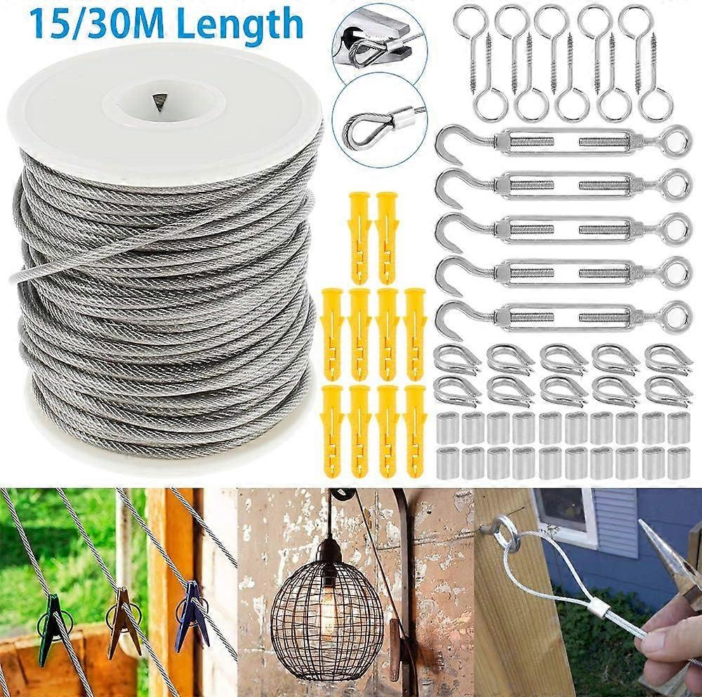 Stainless Steel Wire Rope 304, Marine Grade Cable Railing Kit, Aircraft ...