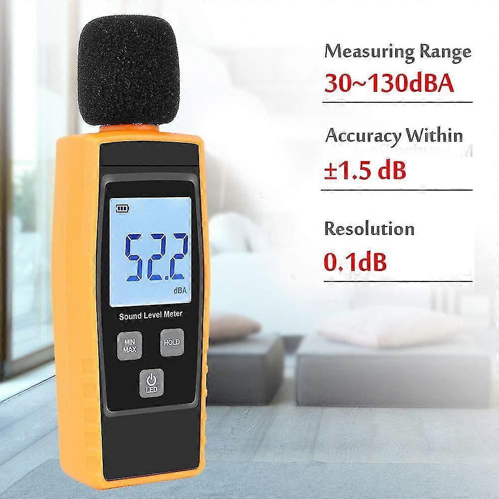 Handheld Sound Level Meter, 30~130 Db Noise Meter With Backlit Digital ...