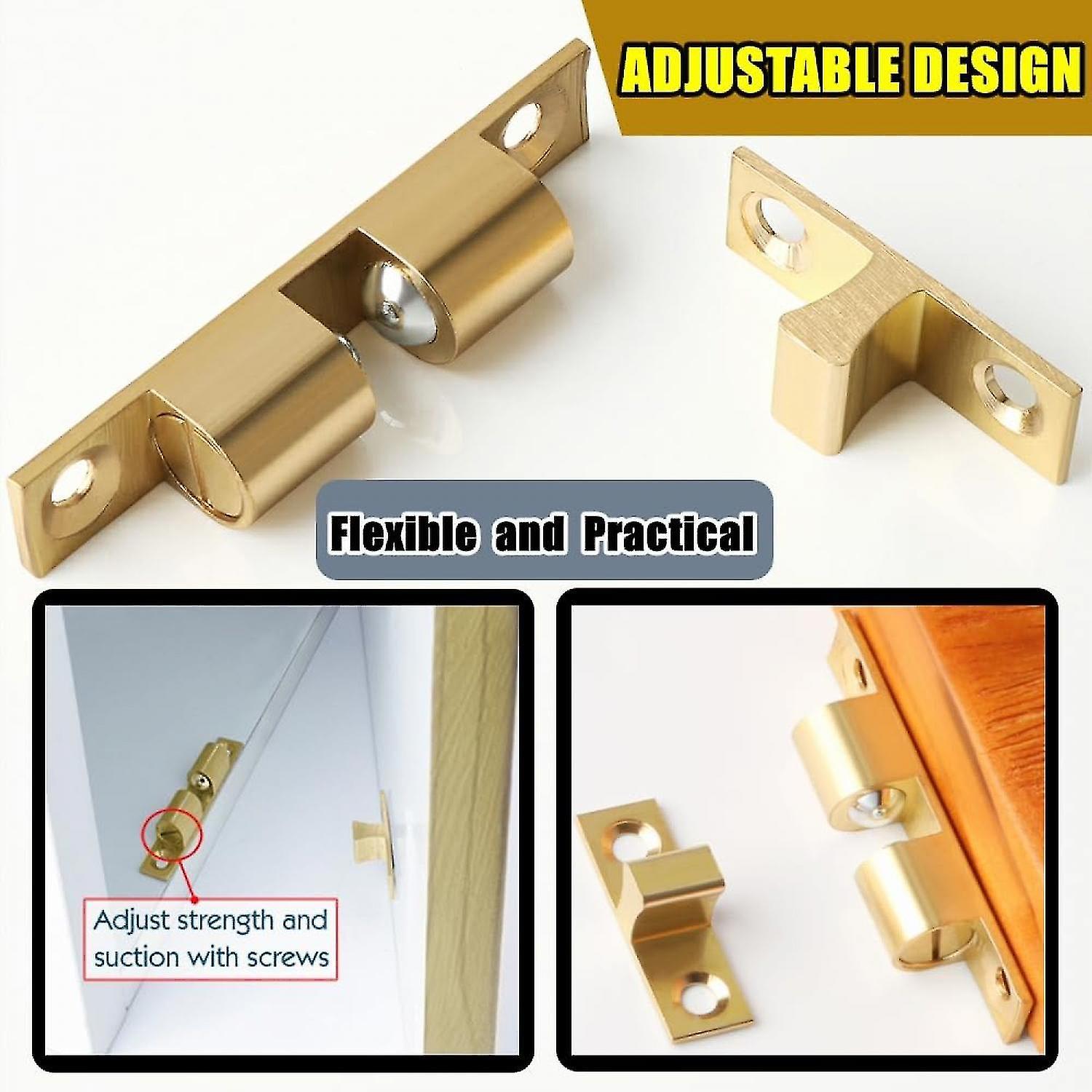 4 Pcs Double Ball Tension Roller Catch Latch for CabinetCabinet Door ...