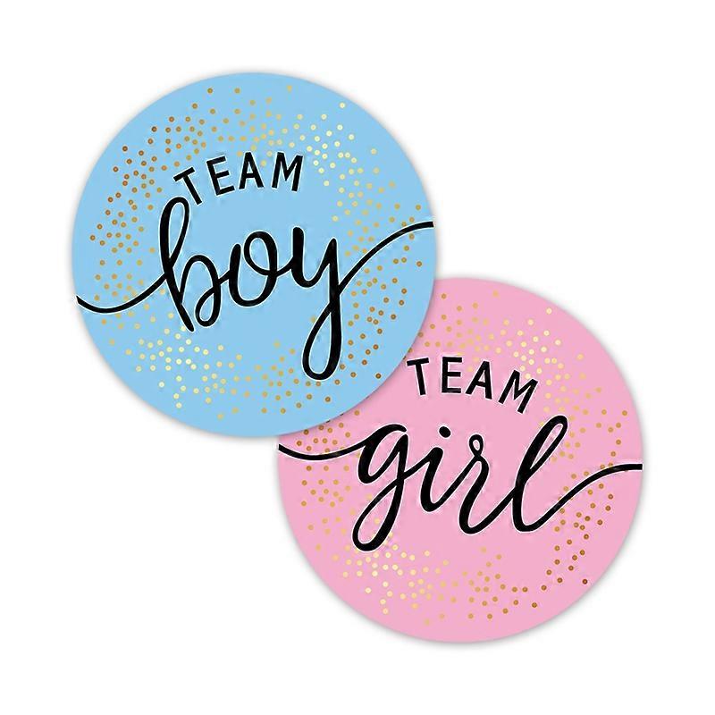 60/120pcs Team Boy Team Girl Stickers Boy or Girl Sticker for Gender ...