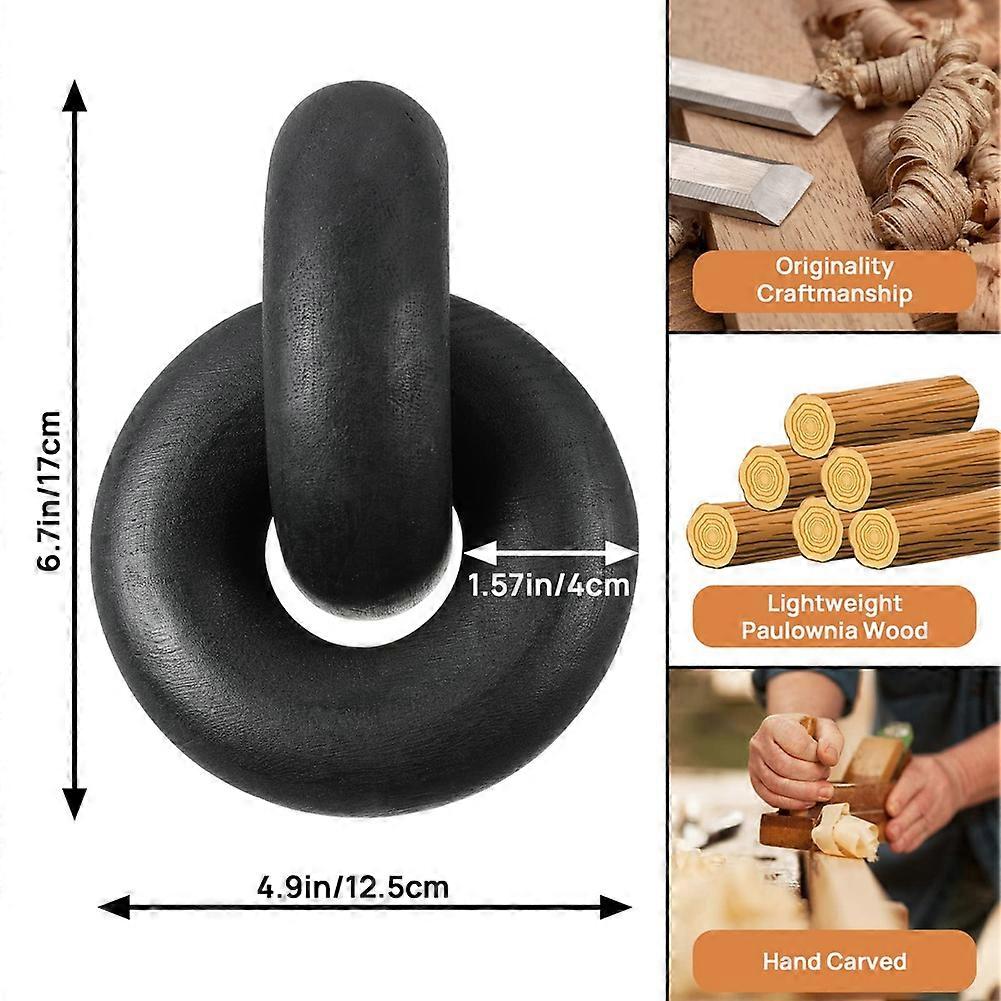 Wood Chain Decor,2-Link Decorative Chain Hand Carved Boho Wood Knot ...