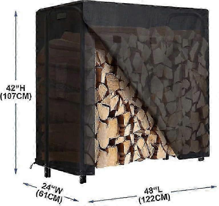 4ft vedställ med täckkombinationssats Vattentät utomhus vedhållare ...