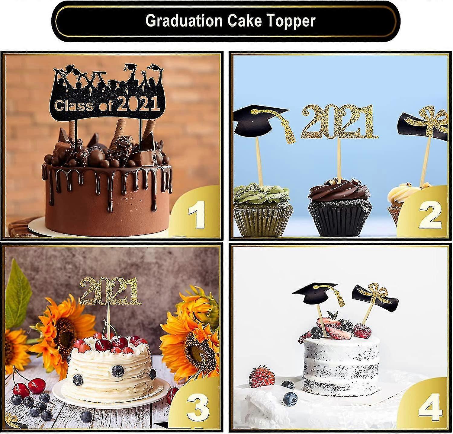 30+1 2021 Graduation Cake Toppers, Big Size Class Of 2021 Cake Toppers ...