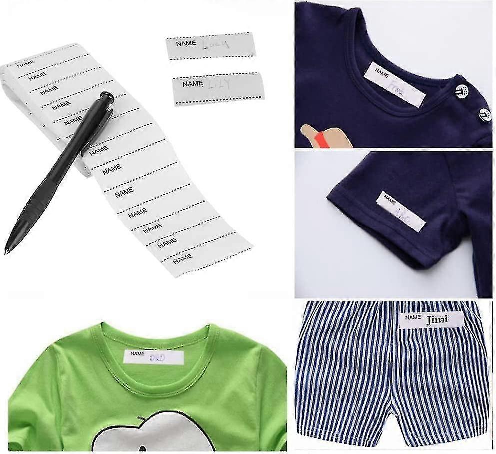 About 200pcs Kids Clothing Labels Iron On Fabric White Labels For ...