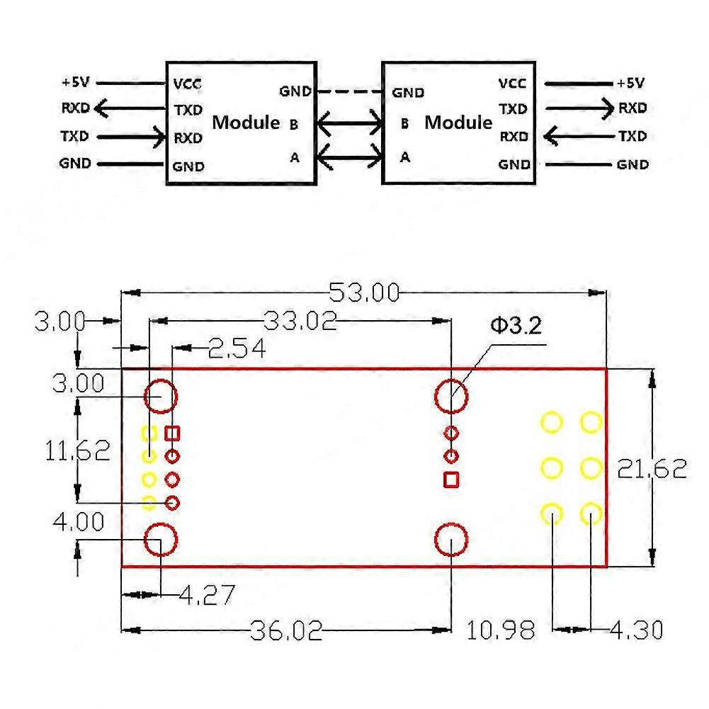 SCM TTL to RS485 Automatic Flow Control Module 485 Serial UART Level ...