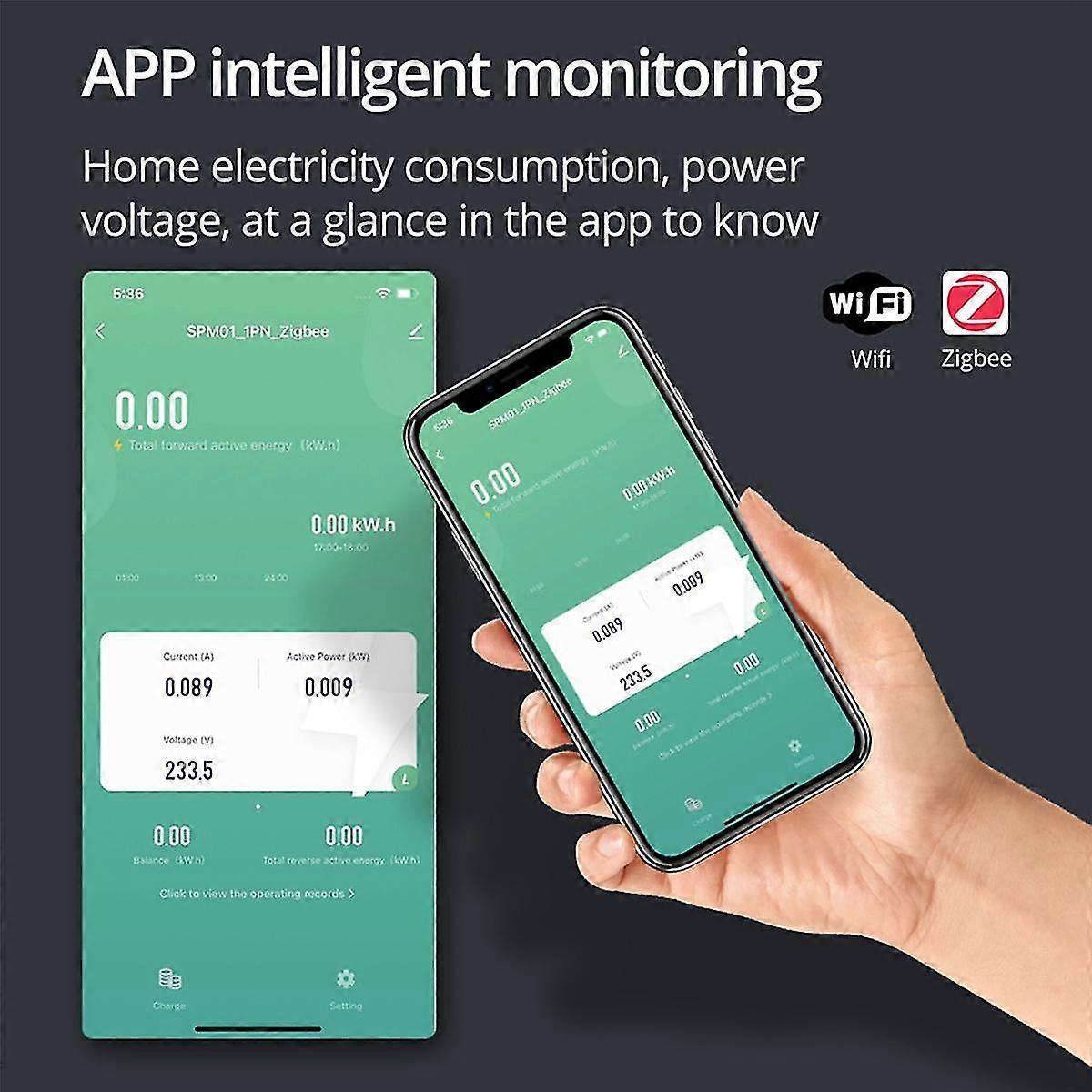 Tuya Zigbee Mini Energy Meter Electric Monitor Sensor Real-time Measure ...