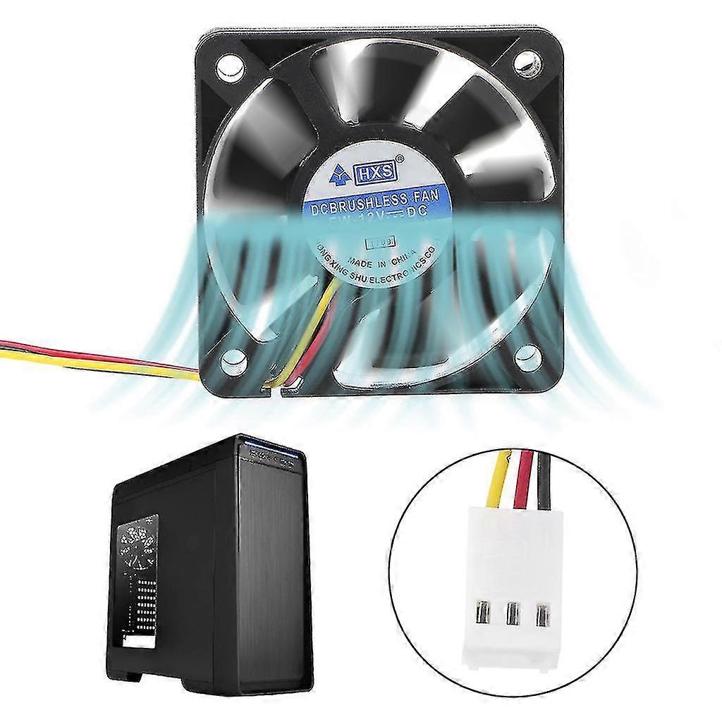 50mm Silent Cooling Fan 12v 3pin 5010 Dc Brushless Quiet For Pc Computer Case | Fruugo FI