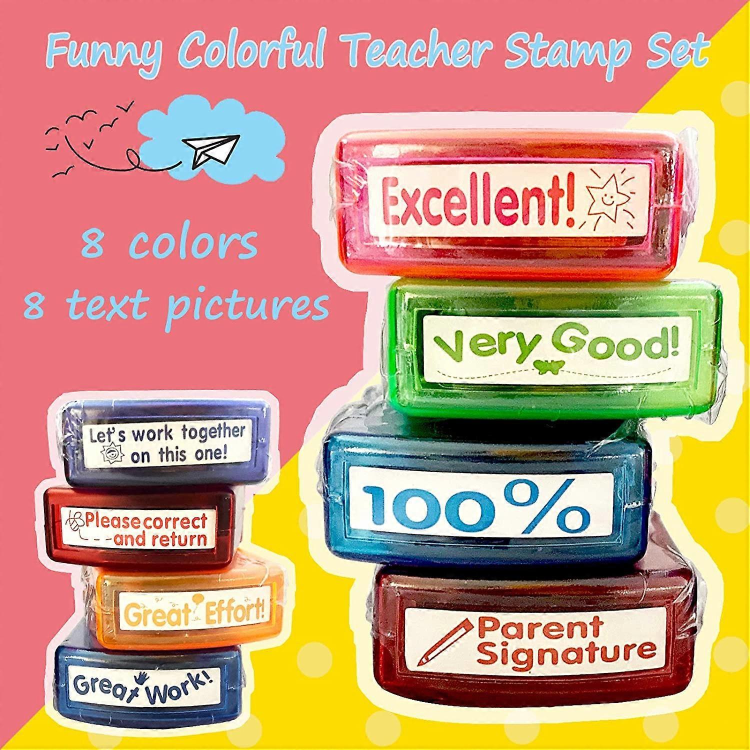 Self-Inking Teacher Stamps for Grading Teacher Good Job Stamp for ...