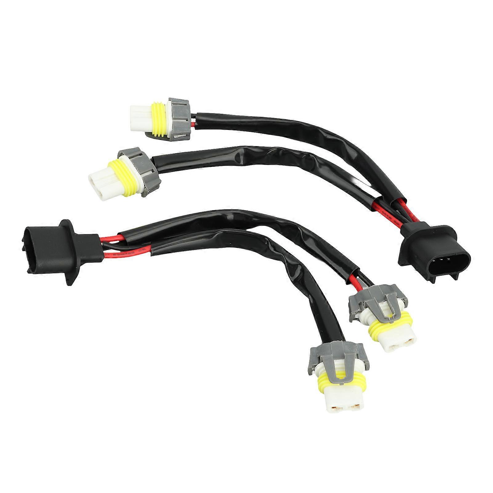 2 Pcs Headlights Wiring Harness Adapter H13 9008 Male to 9005 9006 ...