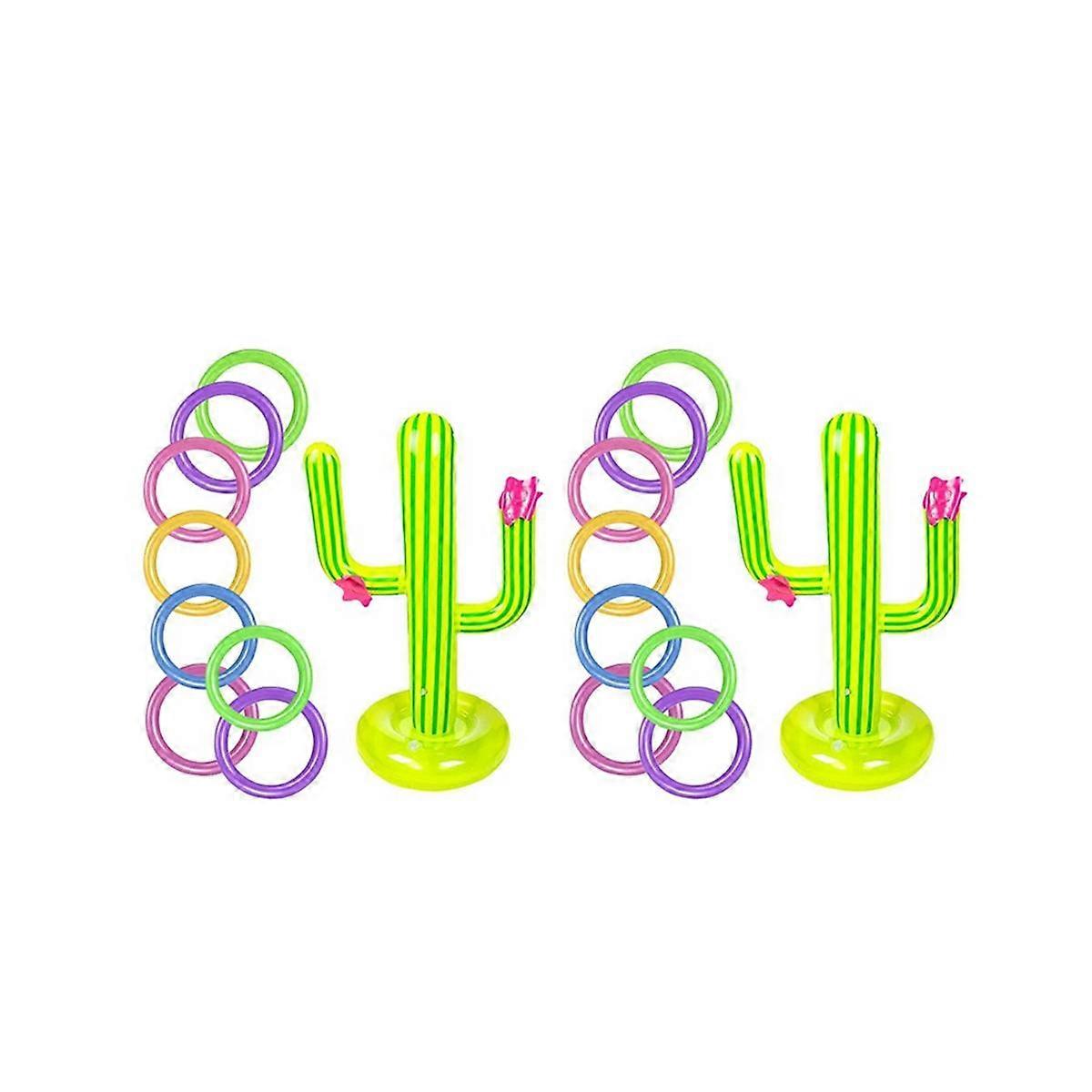 2Pack Outdoor Pool Accessories Inflatable Cactus Throwing Set Toys ...