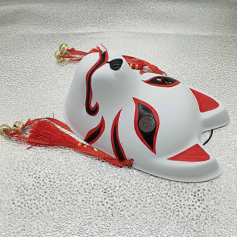 Hand Painted Updated Anbu Mask, Japanese Kitsune Fox Mask Full Face ...
