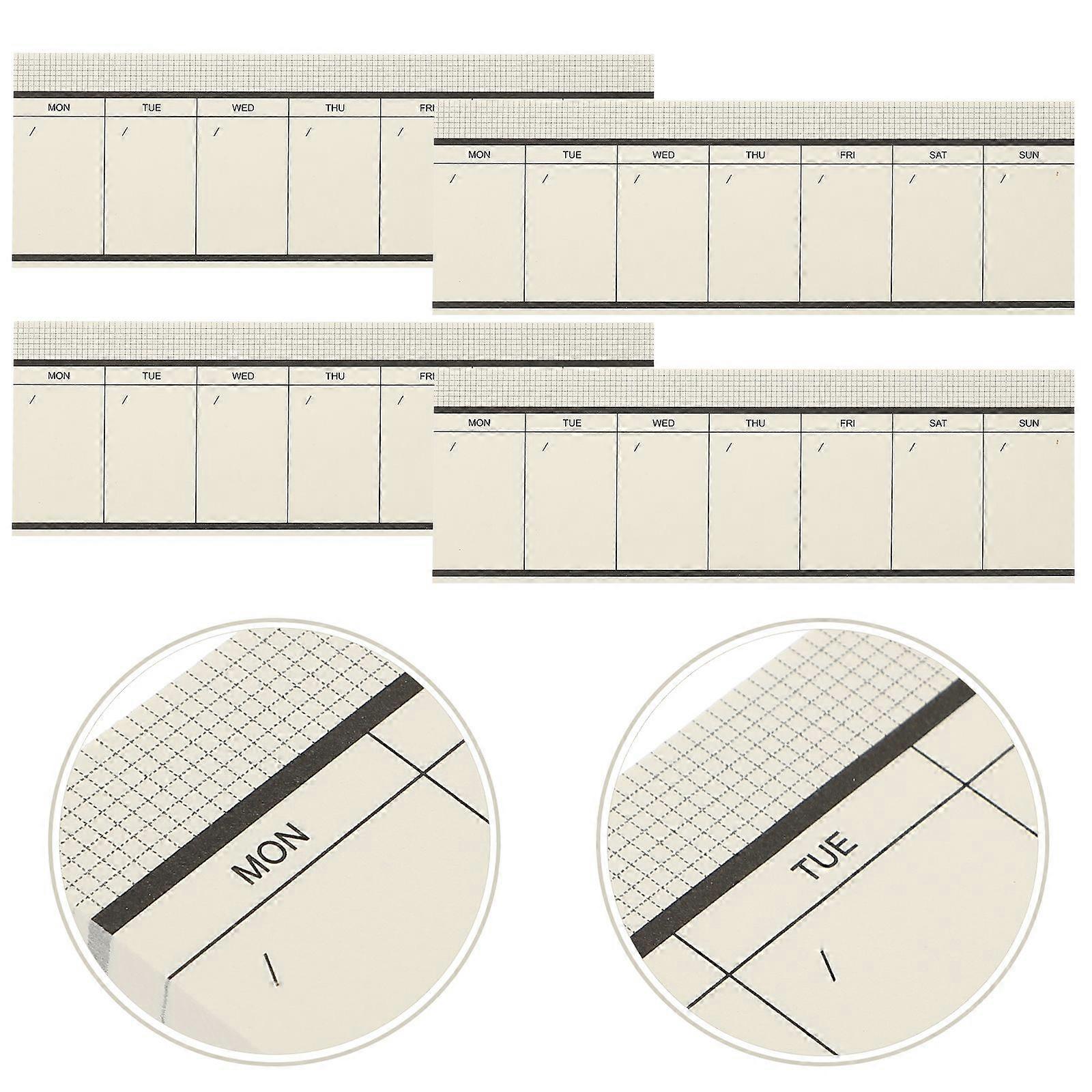 4Pcs Weekly Planner Notepads Tearable Schedule Planning Memo Pads ...
