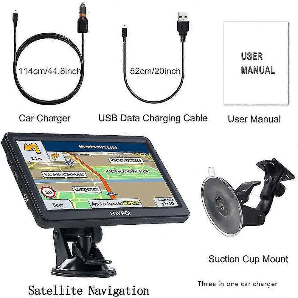 Sat Nav 7" Capacitive Touchscreen, Sat Navs For Car Truck Lorry Hgv ...