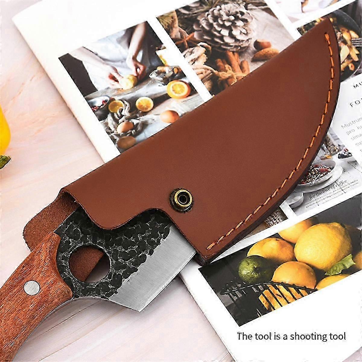 Cowhide Knife Sheath Boning Knife Small Kitchen Knifes PU Sheath with ...