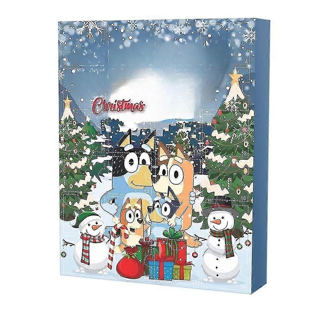 Christmas Bluey Figures 24 Days Countdown Advent Calendar Cartoon Bluey ...