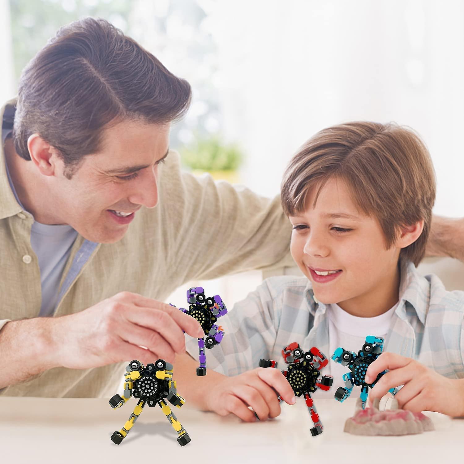 Fidget Robot transformable Toy Stress Relief Anti Anxiety Transformable ...
