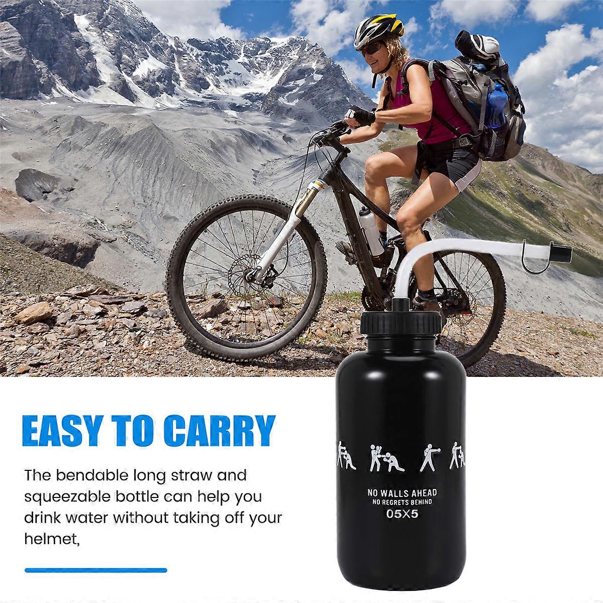 SHOKE Water Bottle with Straw Plastic Bottle 1 Liter for Sport C ...