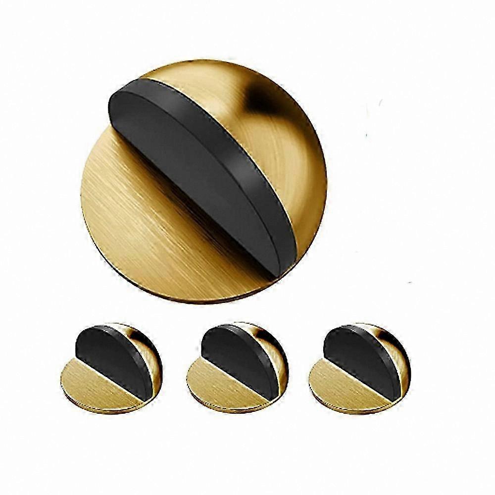 4-Pack Adhesive Floor Protectors, Brass Gold Door Stops & Deflectors ...