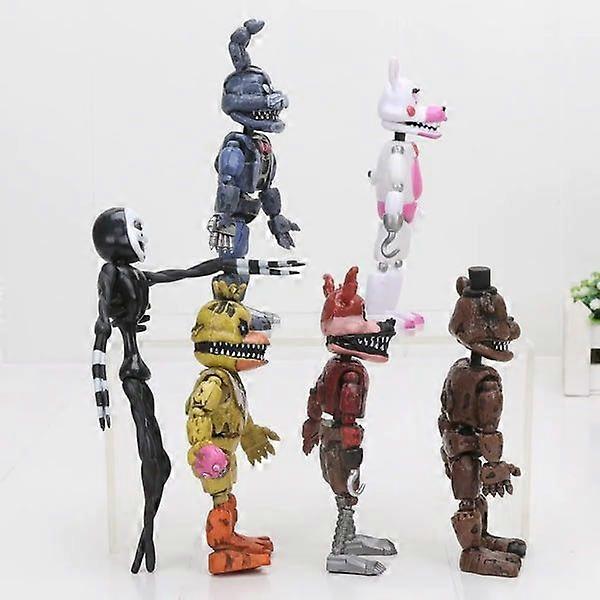6 pcs Five Nights at Freddy's Action Figure FNAF Toy Bonnie Foxy ...