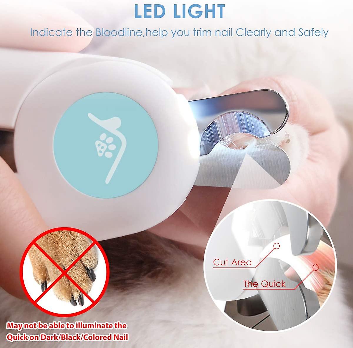 Dog Nail Clippers And Trimmers With Led Light Avoid Over-cutting ...