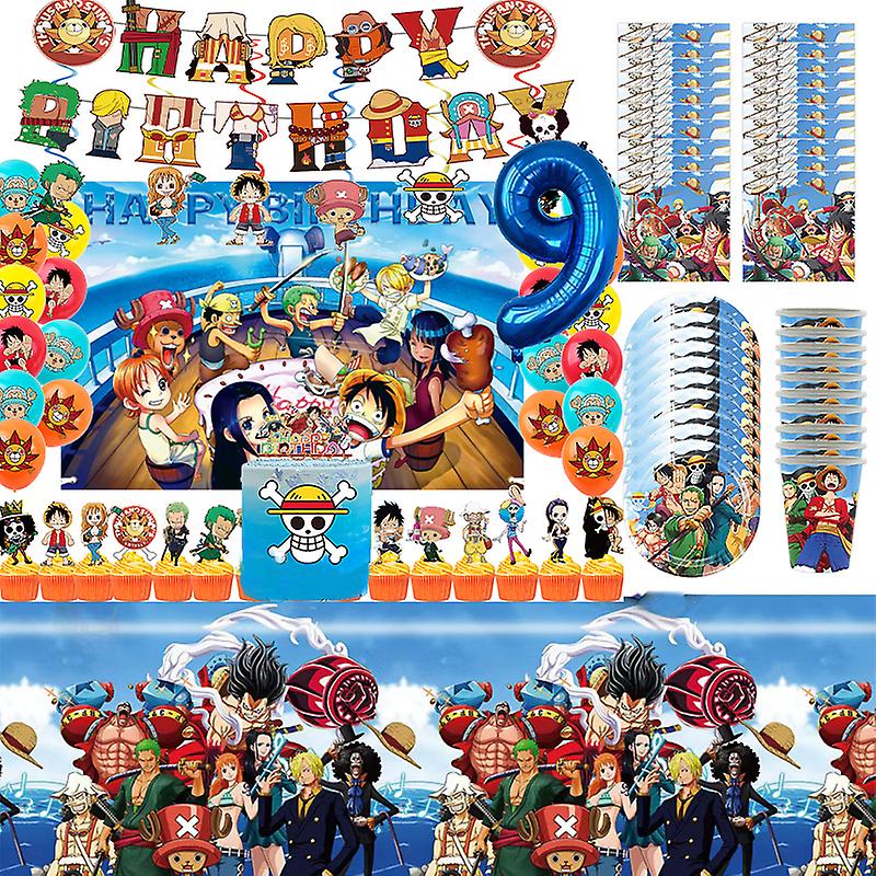 Anime Pirate One Piece Birthday Party Decoration Ninja Sea Wolf Balloon ...