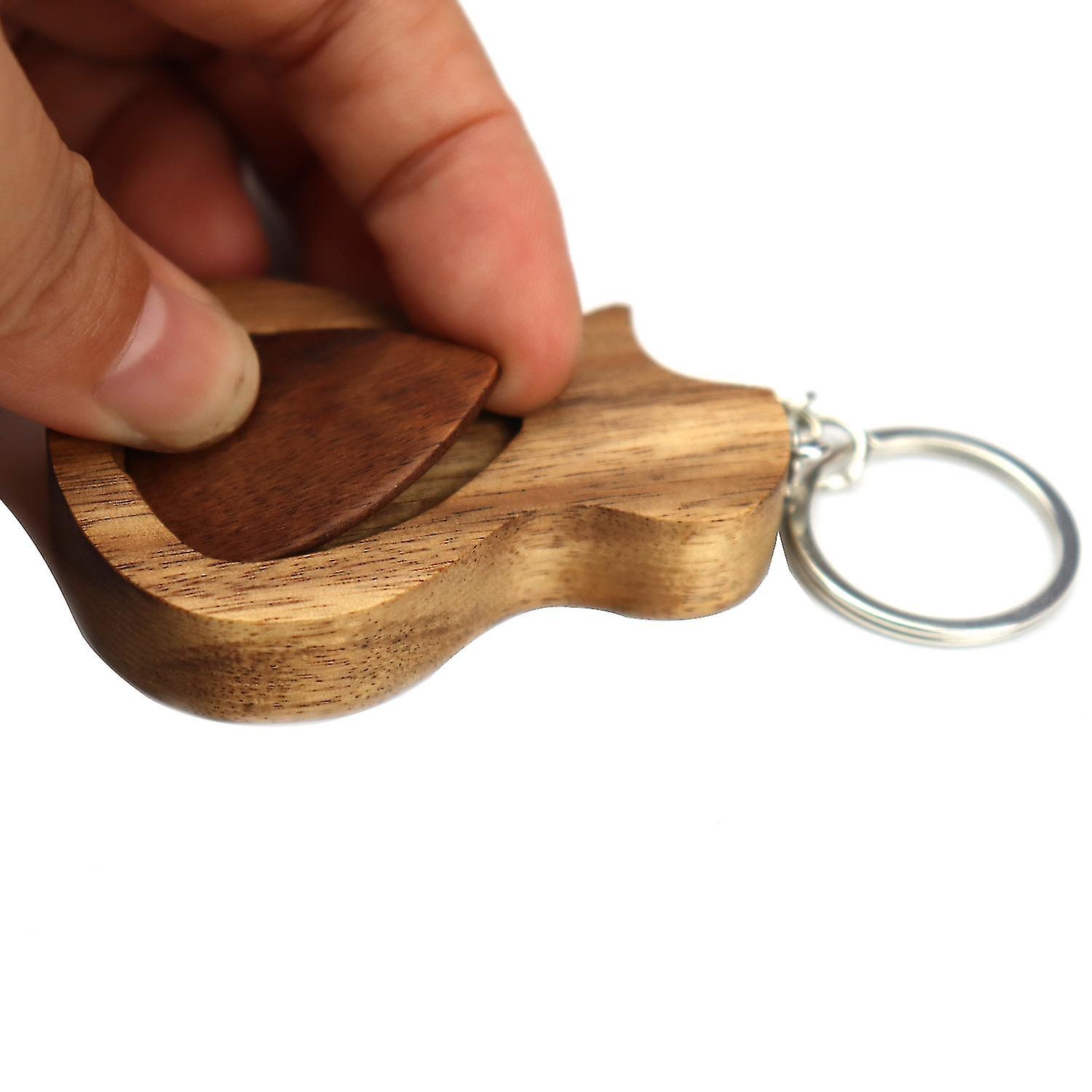 Sztxj Guitar Pick Box With 1pcs Wood Picks Compatible With Guitar Bass ...