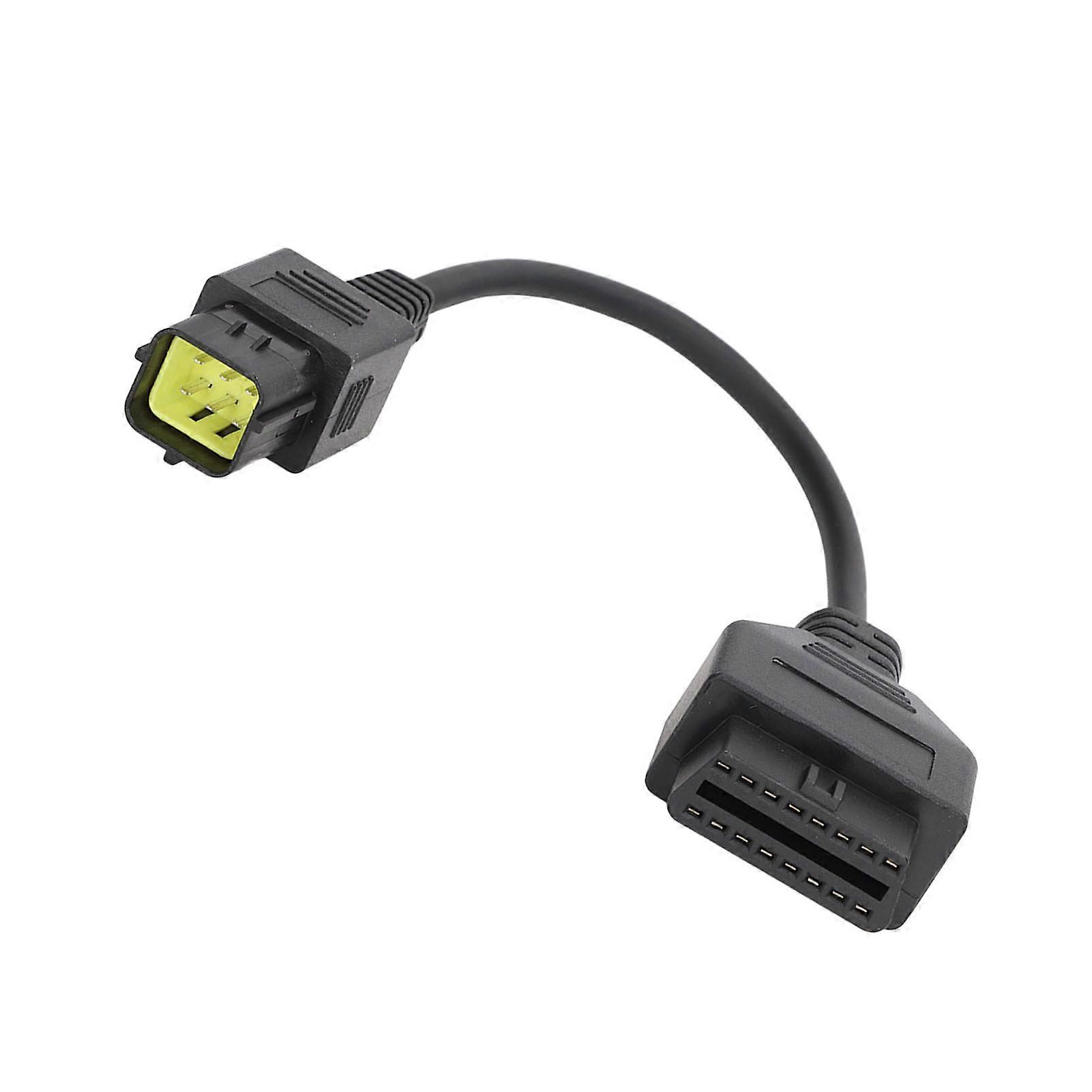 6 Pin OBD2 Scanner Cable Universal Motorcycle Diagnostic Adaptor ...