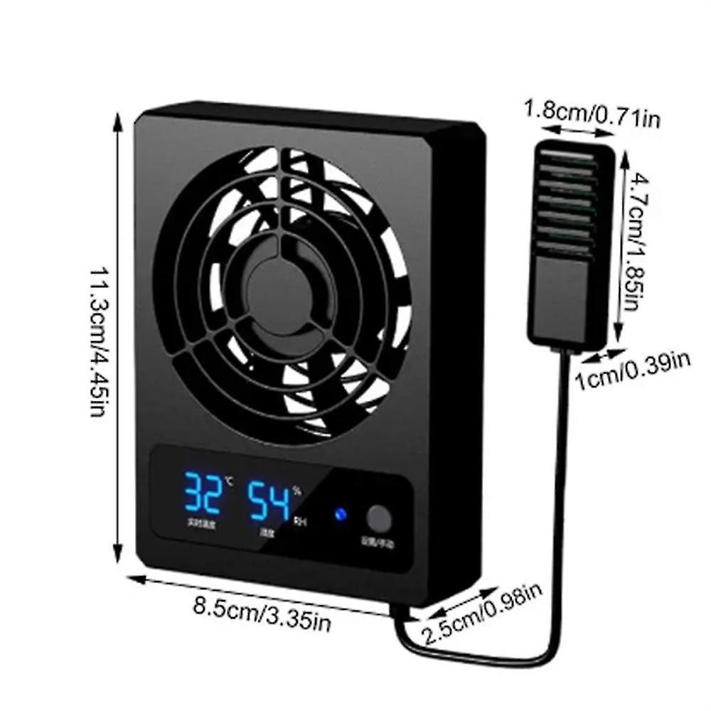 Smart Cooling Fan For Reptile Tank With Led Display Strong Wind ...