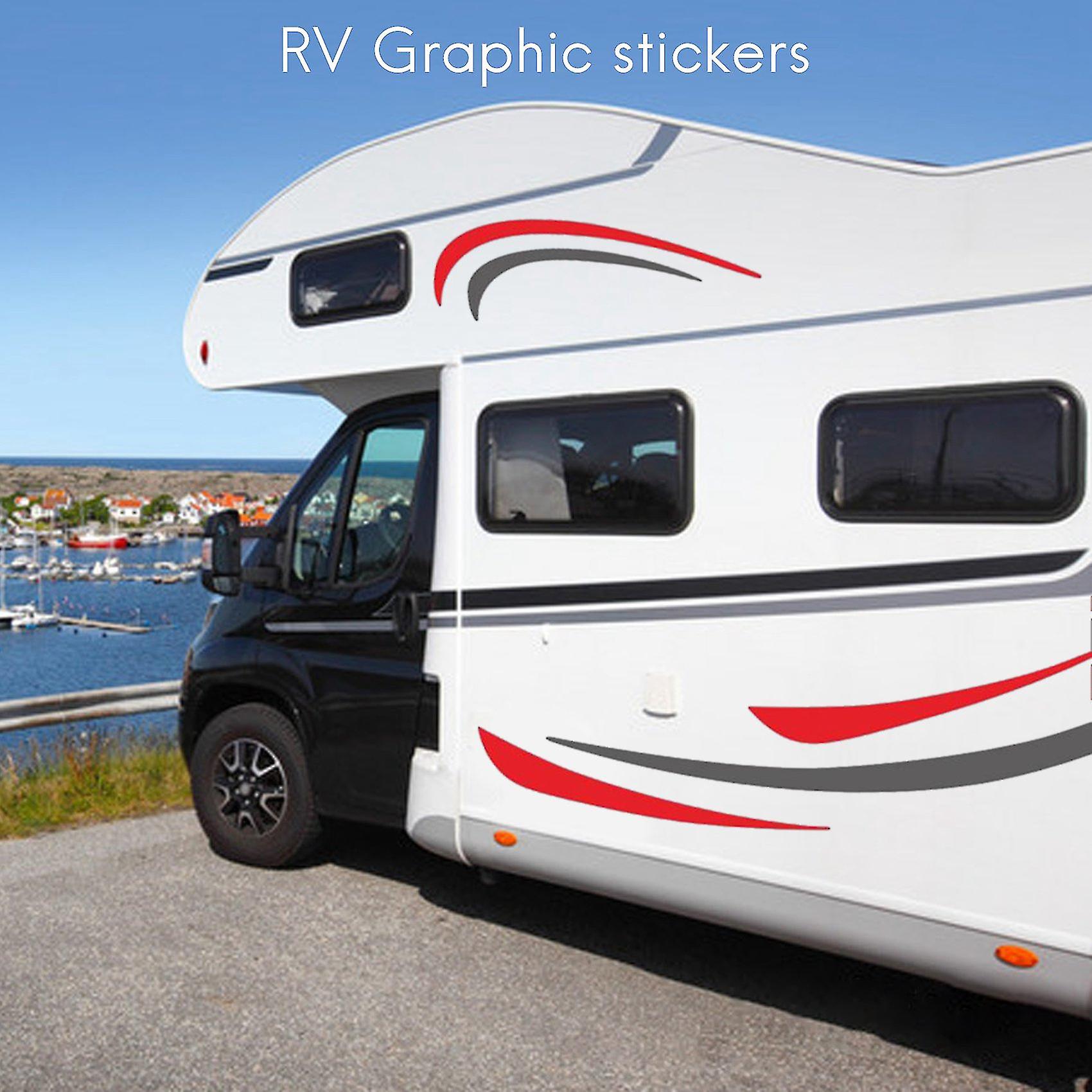 RV Motorhome Universal Body Sticker DIY Stripes Graphics Decal Sticker ...