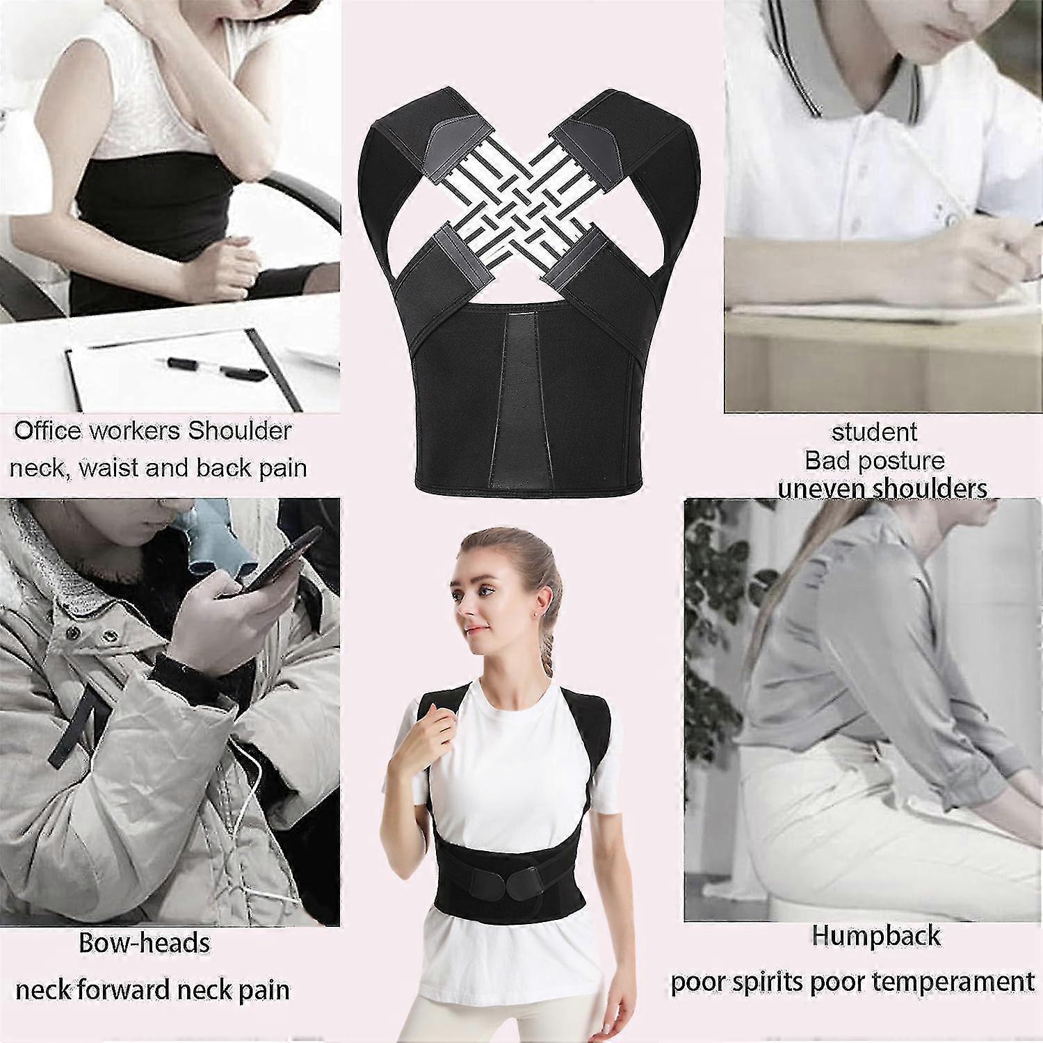 Adjustable Back Posture Corrector Men and Women, Scoliosis Lower Back ...