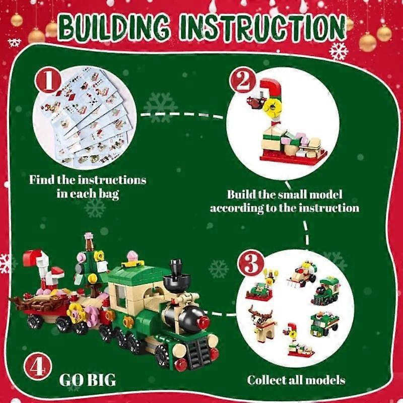 Advent Calendar Kids With Christmas Building Blocks Diy Set Blind Box ...