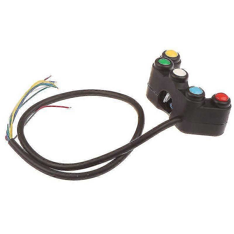 Universal 5 Button Array Motorcycle Switches Race Bikes 22Mm Handlebar ...